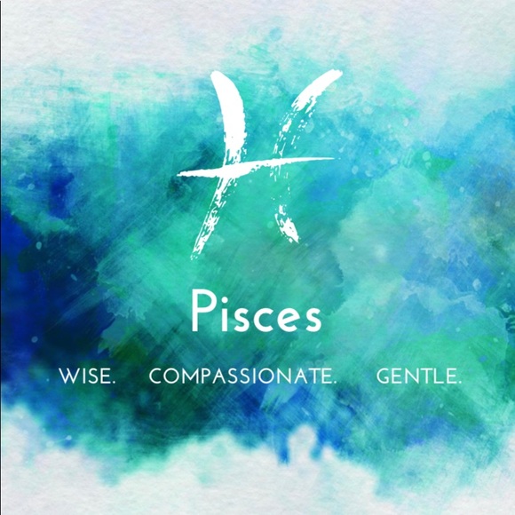 Triad Art & Design | Wall Decor | Pisces Zodiac Sign White Blue ...
